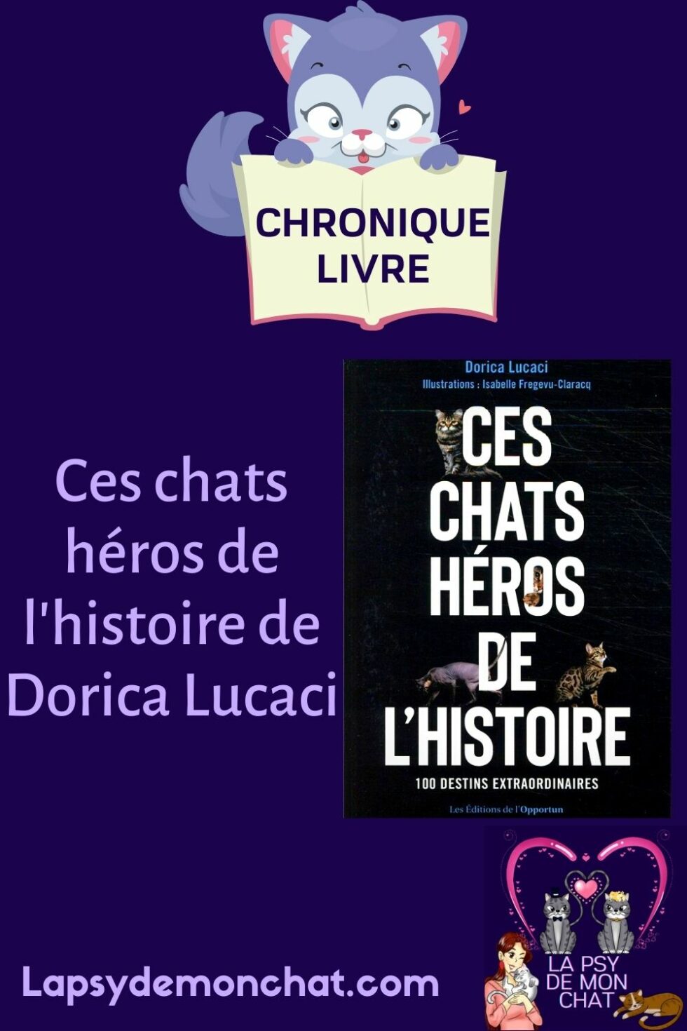 Ces chats héros de l'histoire de Dorica Lucaci - La Psy de mon chat